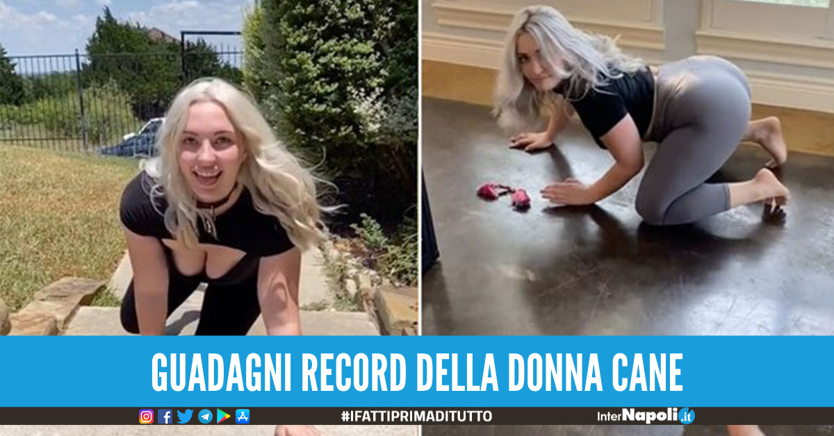 Fa finta di essere un cucciolo di cane, influencer guadagna 100 mila dollari al mese