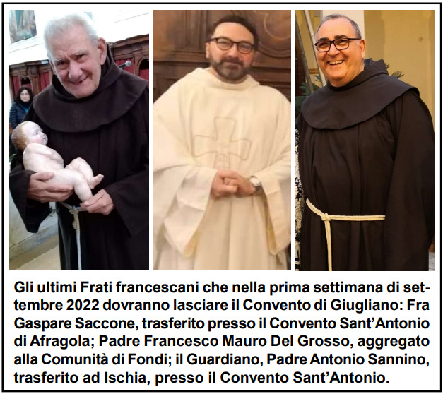 L’ultima Messa dei Frati Francescani, il Convento sarà gestito dalla ...