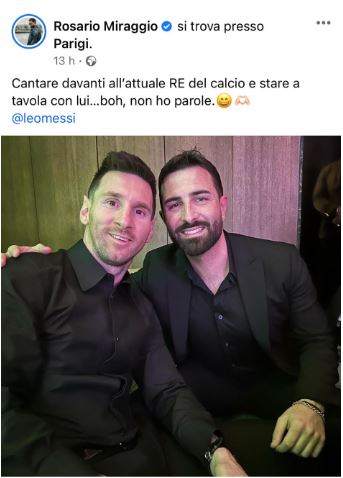 Rosario Miraggio e Geolier, le foto con Messi fanno il giro dei social ...