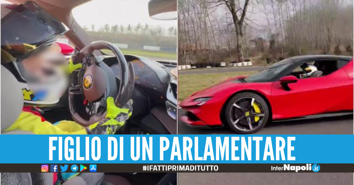 Bimbo di tre anni guida una Ferrari da mezzo milione di euro, il padre ...