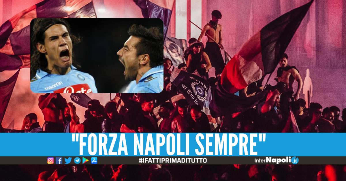 "Forza Napoli sempre", Lavezzi e Cavani celebrano lo Scudetto