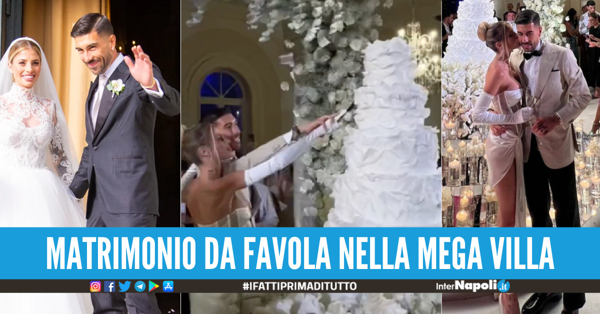 Il matrimonio di Chiara Nasti e Zaccagni: 100 invitati, torta a 6 piani e tre cambi d'abito