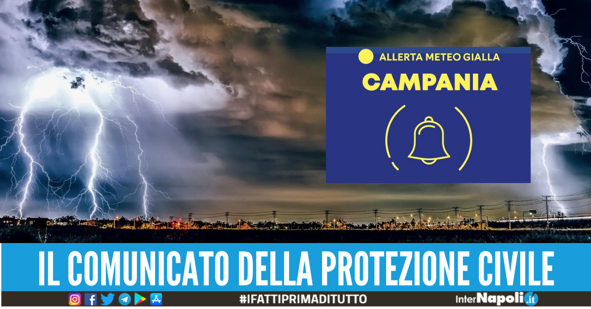 Temporali improvvisi e pericolo grandinate, la Protezione Civile dirama l'allerta meteo gialla ...