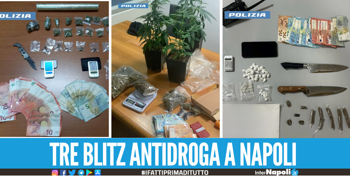 Colpo Allo Spaccio Di Droga A Napoli 3 Blitz Della Polizia Sotto