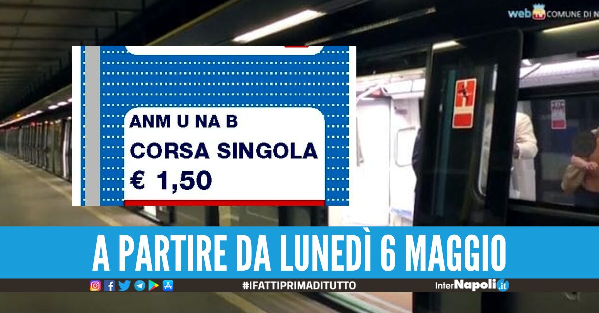 Biglietto metro linea 1: la corsa singola costerà 1,50 euro