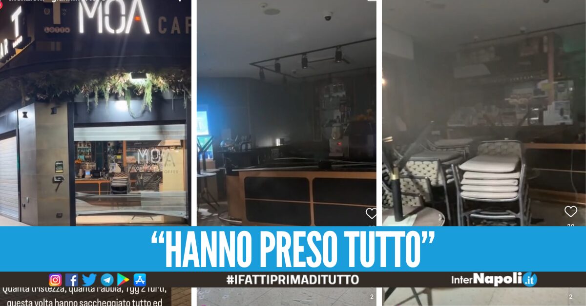 "Due furti in 7 giorni", colpo nella notte al MOA Café di Barra: banditi in fuga con la cassa