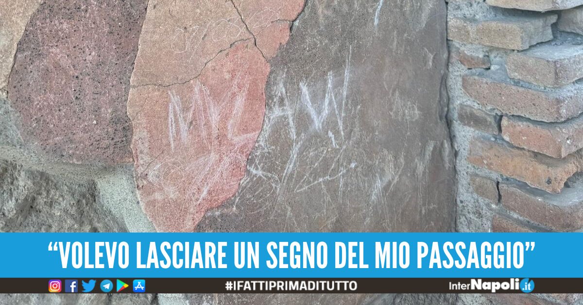 Ancora uno sfregio agli Scavi di Pompei, turista incide le iniziali ...
