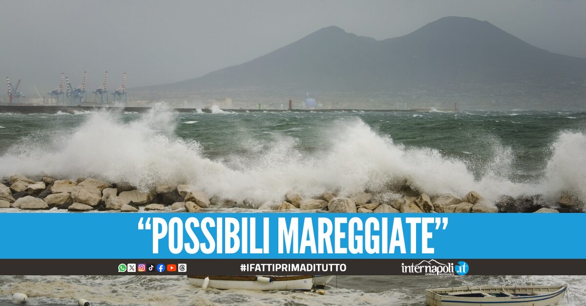 Venti forti e mare agitato, scatta l'allerta meteo in Campania: durerà 24 ore