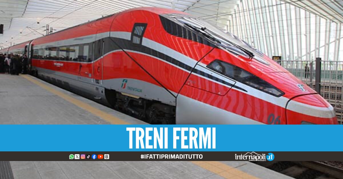 Guasto tecnico sull'Alta Velocità Roma-Napoli, ritardi fino a 90 minuti