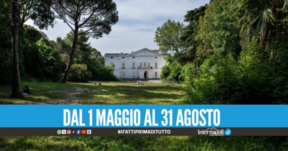 Villa Floridiana chiuderà più tardi, arriva il nuovo orario estivo
