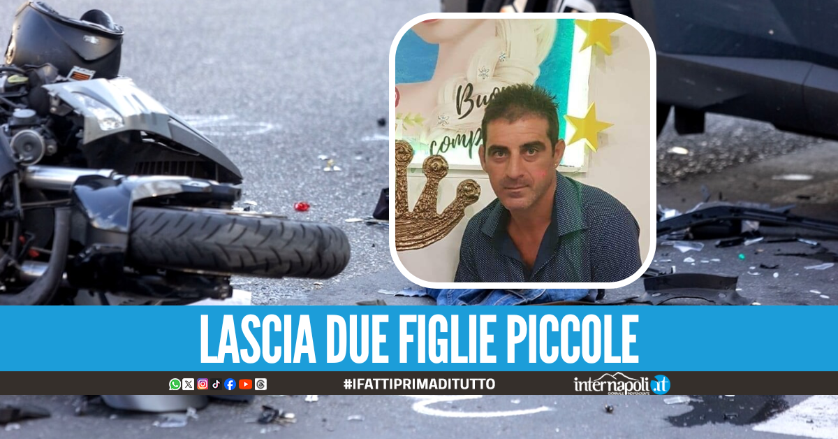 Incidente auto-moto a Caserta, Michele Carozza muore a 46 anni