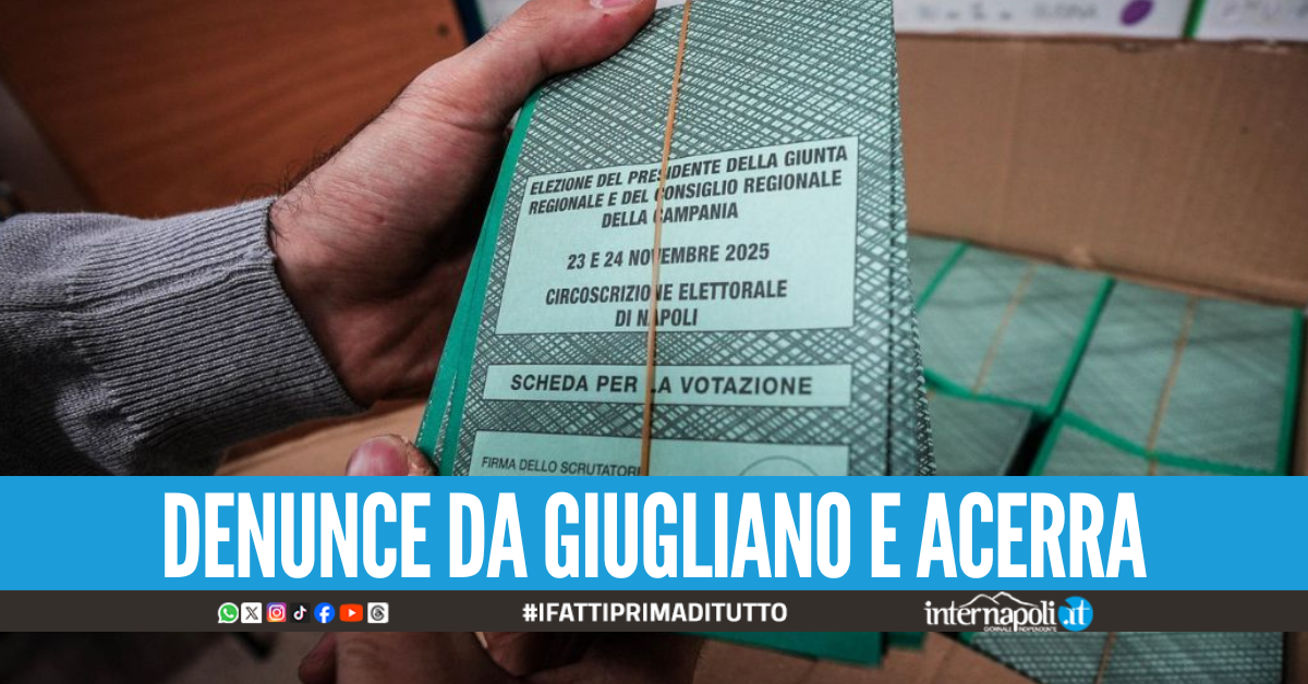 Veleno sulle elezioni regionali nel Napoletano, denunce su presunte ...