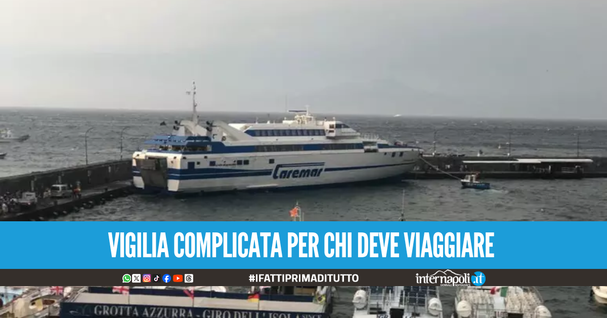 Venti troppo forti, stop agli aliscafi per Ischia e Procida