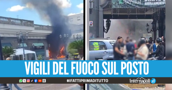 Fiamme a Poggioreale, noto centro commerciale distrutto dall'incendio